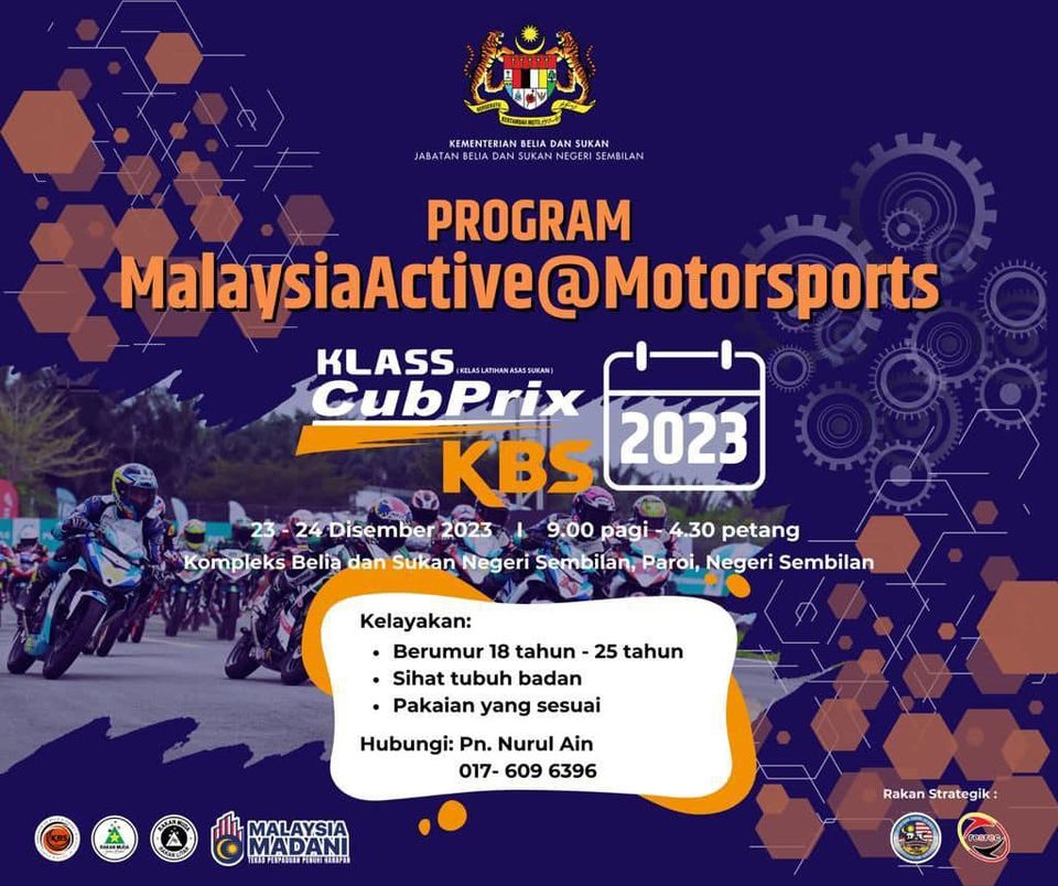 Program Klass Cubprix KBS Negeri Sembilan pada 23 dan 24 Disember ini – Negeri Kita