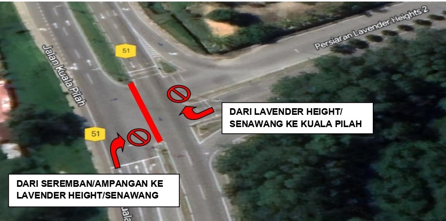 Persimpangan lampu isyarat Seremban-Kuala Pilah ditutup – Negeri Kita