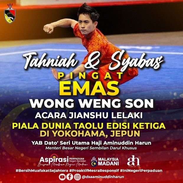 Atlet Negeri Sembilan menang pingat emas Piala Dunia – Negeri Kita