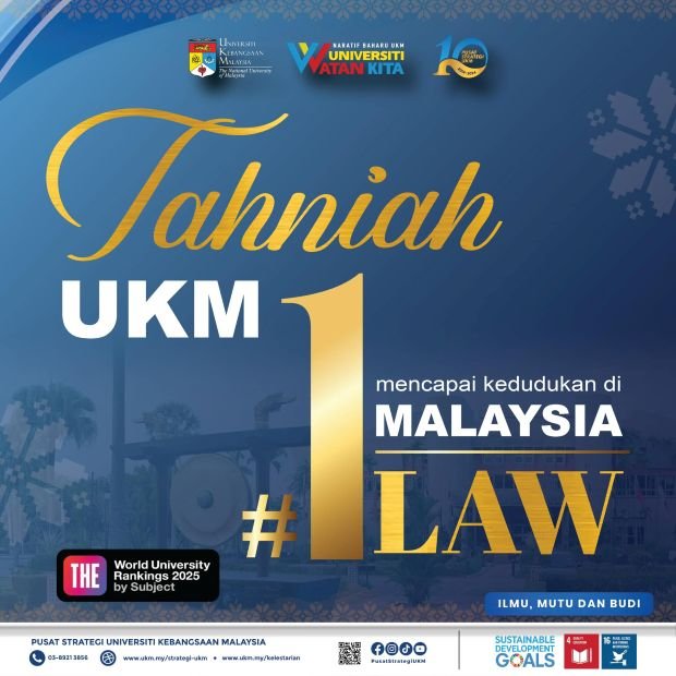 UKM kedudukan 101 terbaik dunia dalam subjek Undang-Undang – Negeri Kita